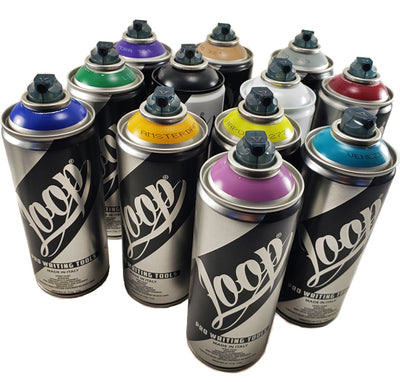 Loop Spray Paint Set of 12 400ml Cans - Complementary Colors - InfamyArt