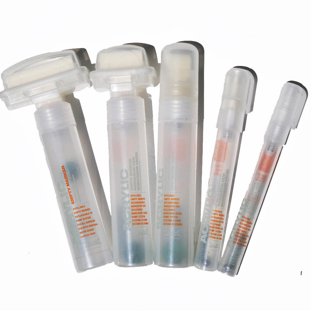 Montana Acrylic Empty Refillable Marker Set of 5 - InfamyArt